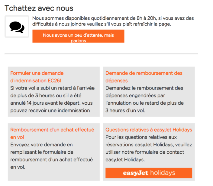 Easyjet : Indemnisation vol retardé - annulé - Indemnisation vol